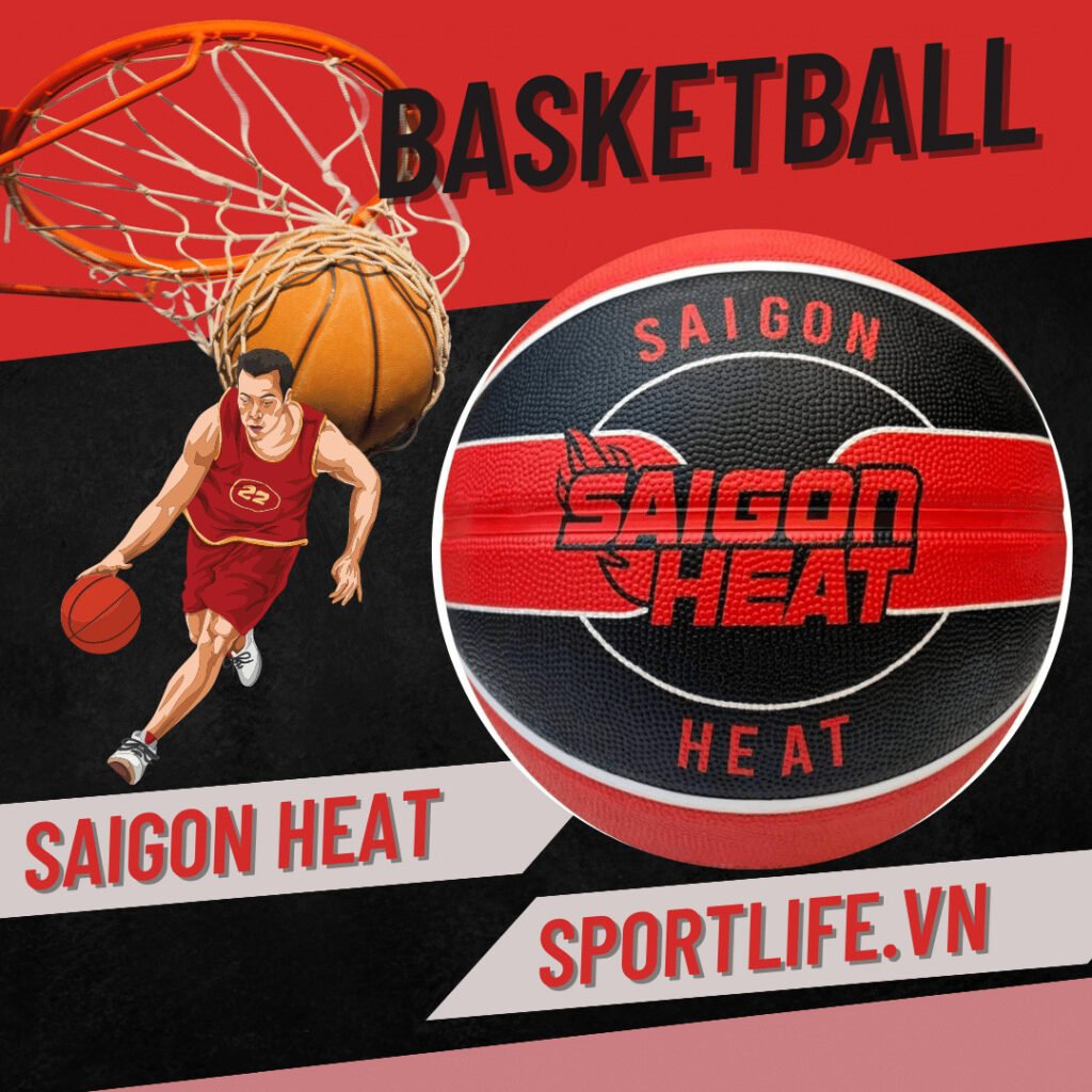 Banh Bóng Rổ Chính Hãng Spalding VBA Sai Gon Heat - SportLife