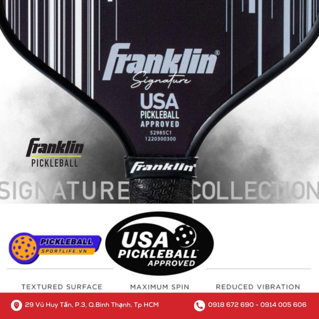 Vợt Pickleball Franklin Signature Pro 16mm (Black) - SportLife