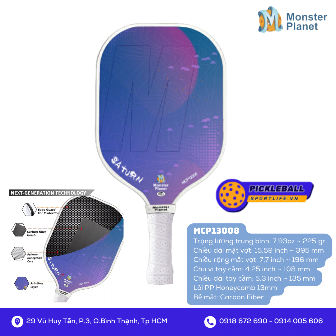 Vợt Pickleball Monster Planet Saturn (MCP13008) - SportLife
