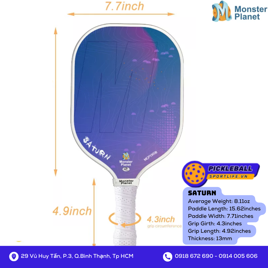 Vợt Pickleball Monster Planet Saturn (MCP13007) - SportLife
