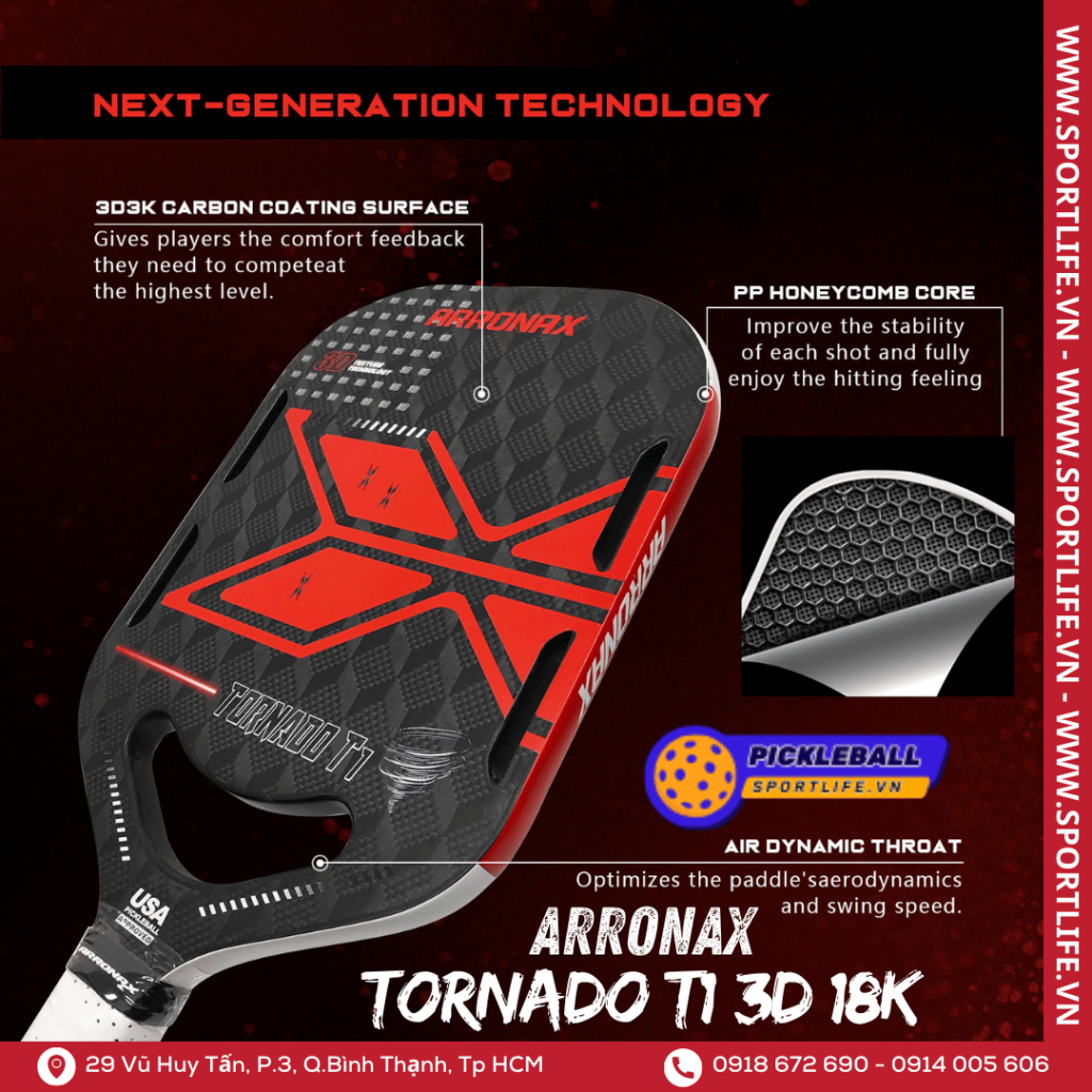 Vợt Pickleball ARRONAX TORNADO T1 - SportLife