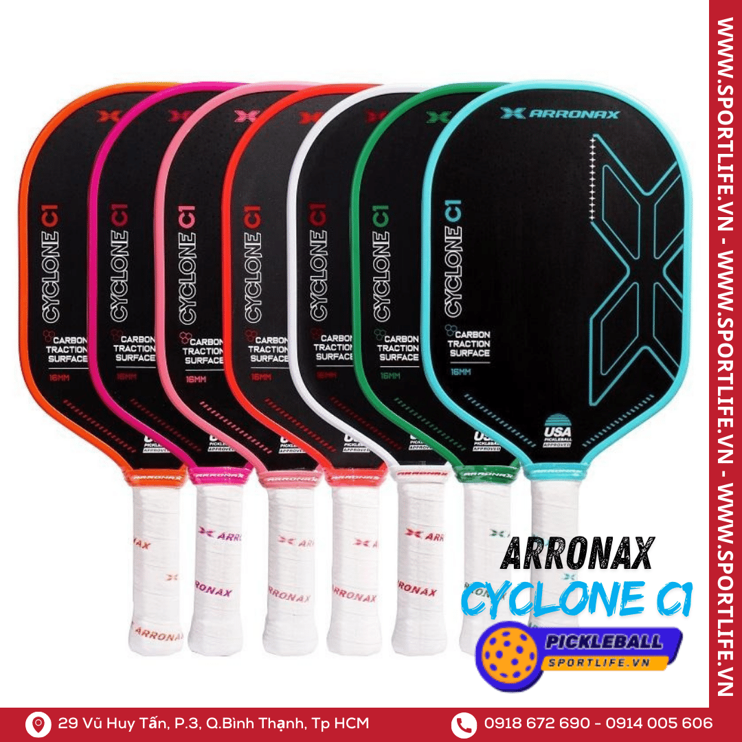 Vợt Pickleball Arronax Cyclone C1 (Red) - SportLife