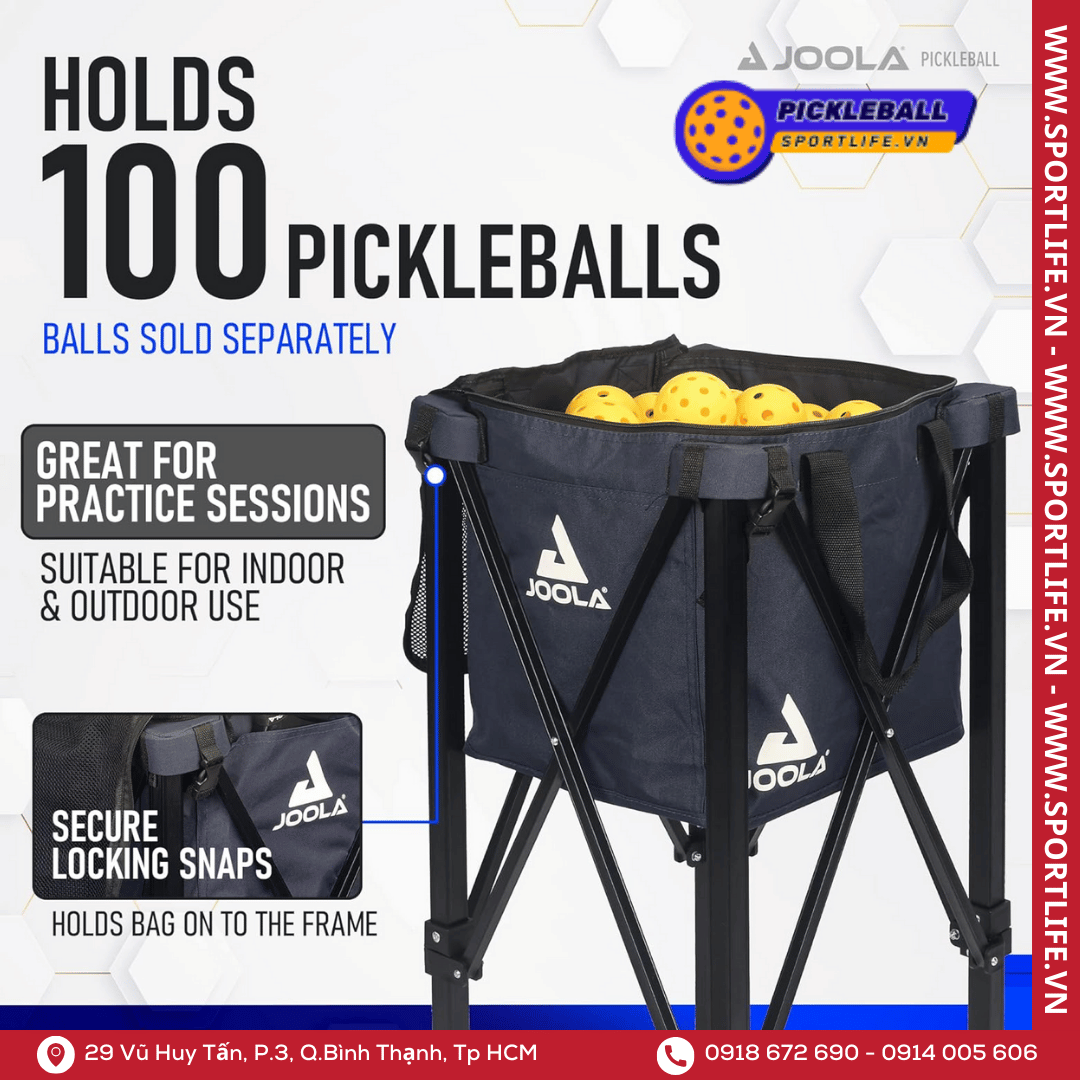 Xe đẩy đựng banh Pickleball JOOLA - SportLife
