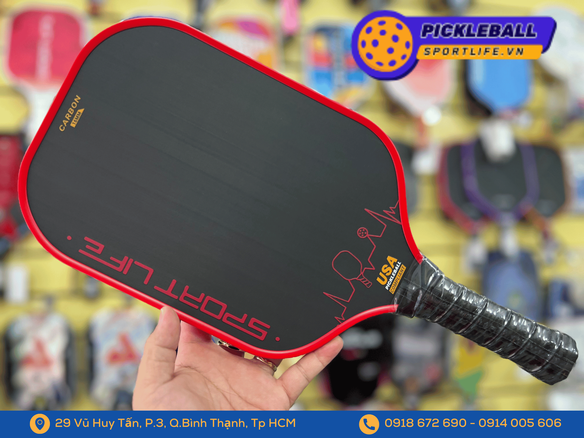 Vợt Pickleball SportLife Black Devil - SportLife