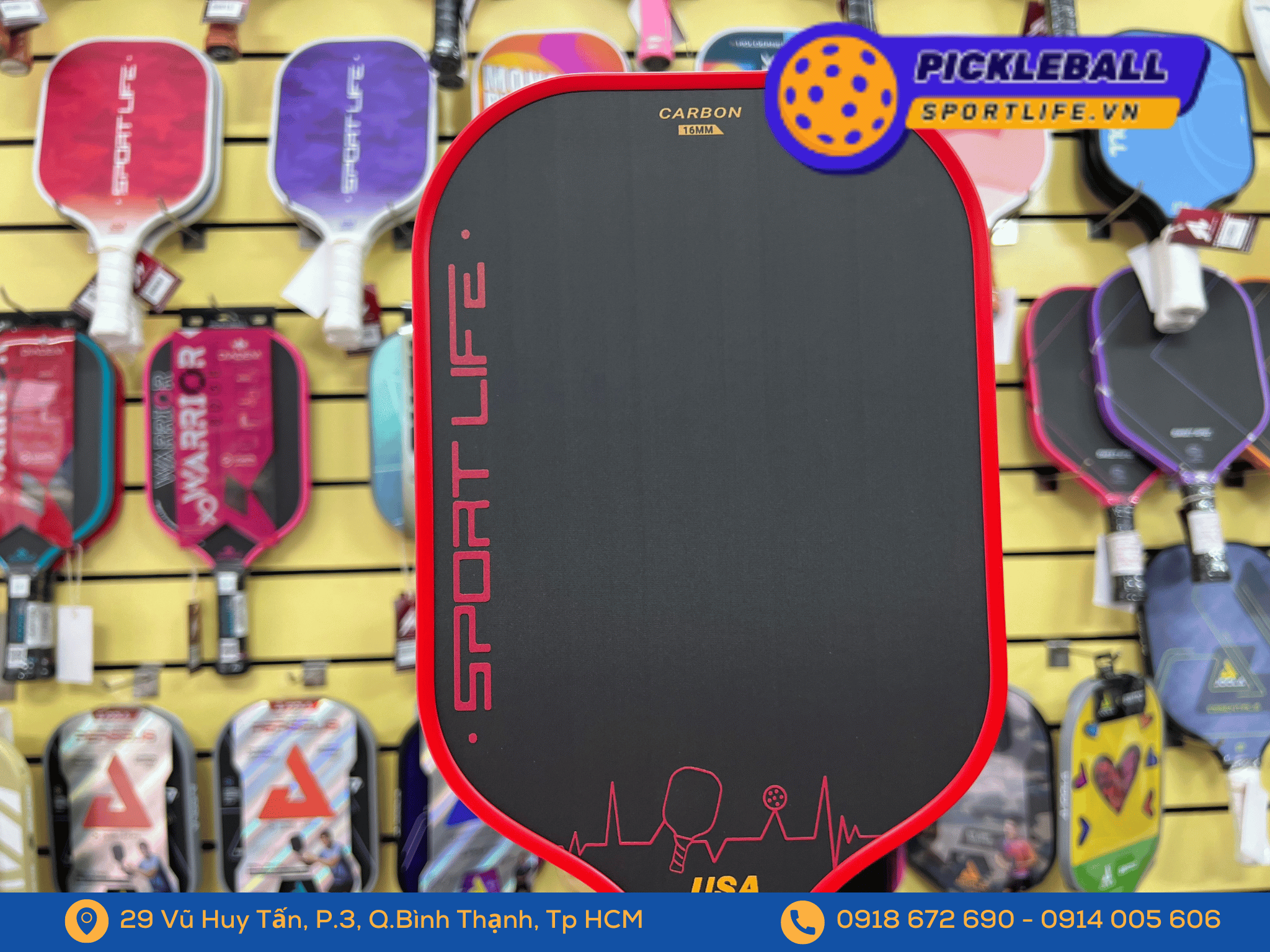 Vợt Pickleball SportLife Black Devil - SportLife