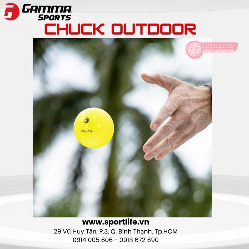 Bóng Pickleball GAMMA Chuck Tournament (Hộp 6 quả) - SportLife