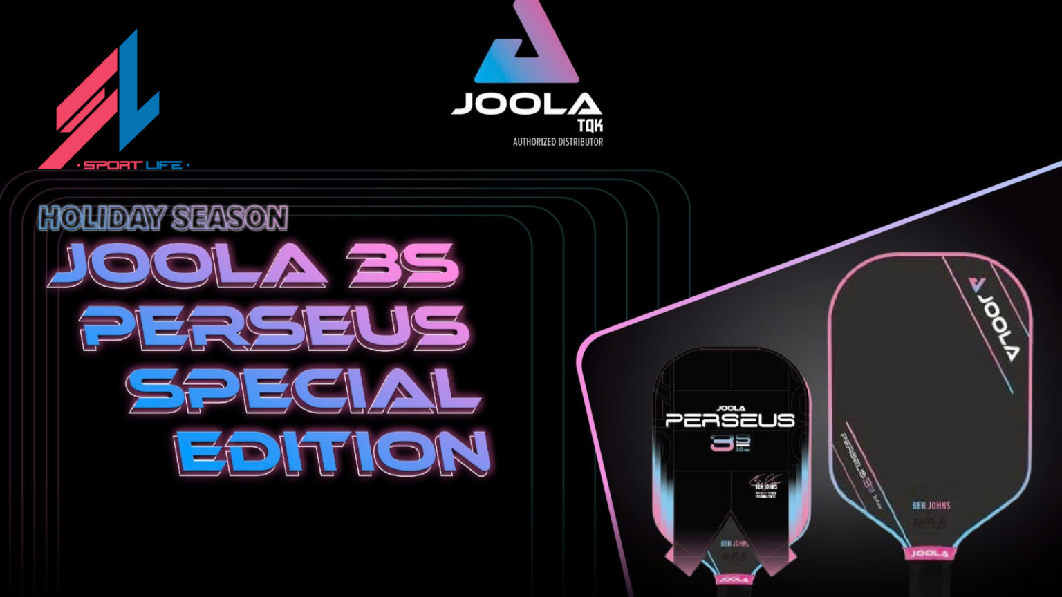 Vợt Pickleball Joola 3S Perseus Pink Special Edition - SportLife